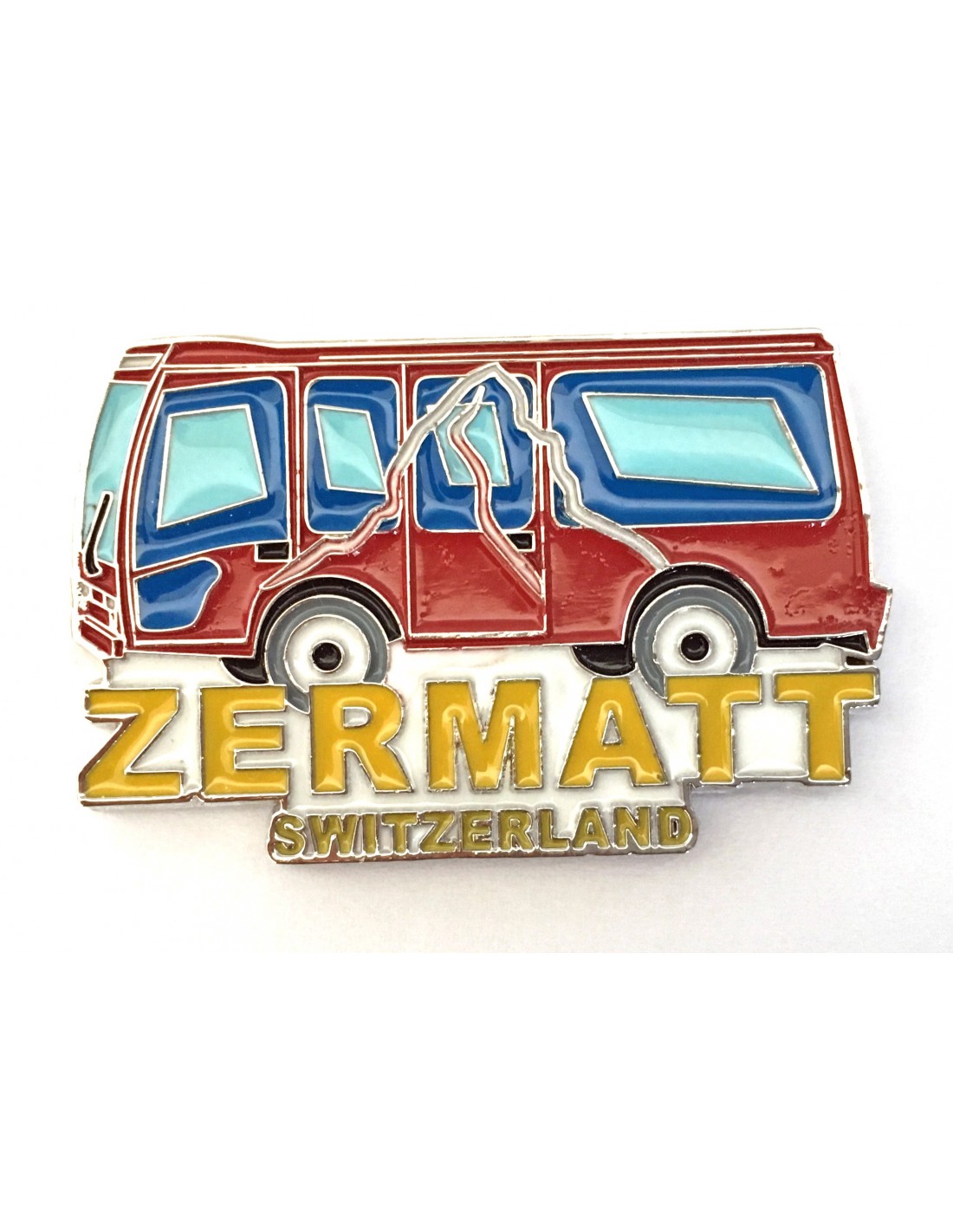 Metall Magnet Zermatt Elektro Car mit Matterhorn